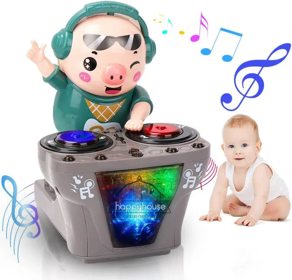 Juguete DJ Música Luminoso Bailarín – Cerdo o Pato – Bébé Filou